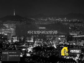  보험상품론 - 외국 보험사의 보험상품 ( 라이나 생명 소개, 다양한 보험 상품 소개 )-1페이지
