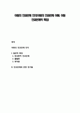 아동의 인과관계 인지(아동의 인과관계 이해, 아동 인과관계적 특징)-1페이지