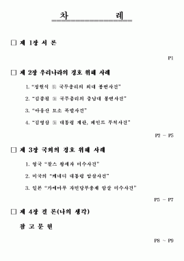 [경호안전학] 경호사 - 우리나라의 경호 위해 사례, 국외의 경호 위해 사례-1페이지