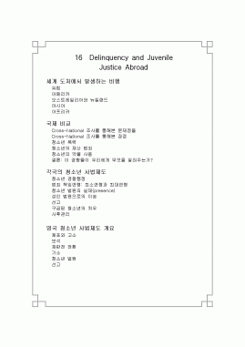 [번역과제] Juvenile Delinquency- The Core (공저) [Larry J. Siegel, Brandon C. Welsh] 16장 - Delinquency and Juvenile Justice Abroad-1페이지