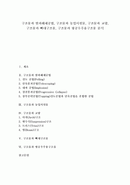 [구조물과 발파해체공법][구조물과 농업시설물][구조물과 교량][구조물과 뼈대구조물][구조물과 항공우주용구조물]구조물과 발파해체공법, 구조물과 농업시설물, 구조물과 교량, 구조물과 뼈대구조물, 구조물과 항공우주용구조물 분석-1페이지