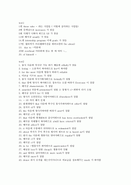 졸업인증영어(졸업인증실용영어) test 1~10 풀이입니다-1페이지