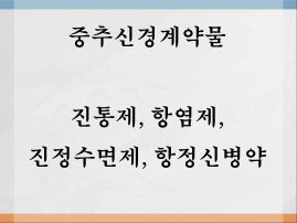 중추신경게약물, 진통제, 항염제, 진정수면제, 항정신병약, 아편 알칼로이드, 비스테로이드성항염제, 정신병치료제-1페이지