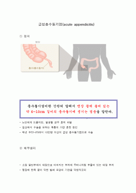 급성충수돌기염(acute appendicitis) 문헌고찰-1페이지