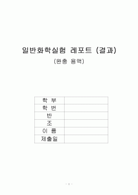 일반화학실험 완충용액 결과-1페이지