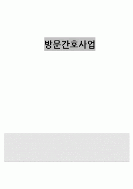방문간호사업-1페이지