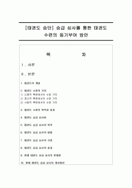 [태권도 승단] 승급 심사를 통한 태권도 수련의 동기부여 방안 : 승급 심사-1페이지