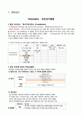 간호,case study,아동,herpangina,포진성구협염,acute pharyngitis,급성 인두염 1-1페이지