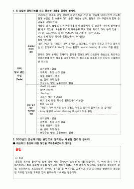 간호,성인 간호학,case study,골절,구획 증후군-1페이지
