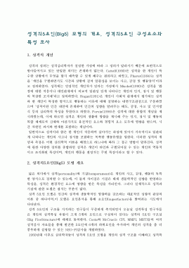 [성격의5요인(Big5) 모형] 성격의5요인(Big5) 모형의 개요, 성격의5요인 구성요소와 특성 조사 - 성격의5요인(Big5) 구성요소, 특성-1페이지