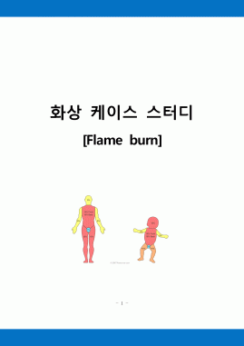 화상 케이스 스터디 (BURN CASE STUDY, FLAME BURN CASE, 화상 케이스, 화상 간호과정, 화상 간호진단, BURN 케이스 스터디, 번 케이스 스터디)-1페이지