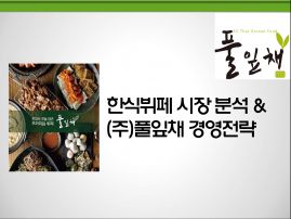 한식뷔페시장 분석 & (주)풀잎채 경영전략-1페이지