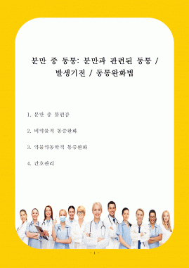 분만 중 동통 레포트 자료-1페이지