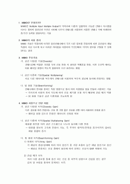 5G 시스템의 필수요소, MIMO 안테나 개념정리-1페이지