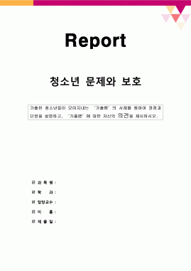 청소년 문제와 보호(가출팸2)-1페이지