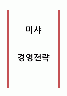 미샤 MISSHA 경영전략-1페이지