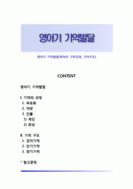 영아기 기억발달(영아의 기억과정, 기억구조)-1페이지