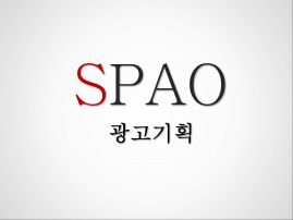 SPAO 광고기획 [SPAO 광고기획]-1페이지