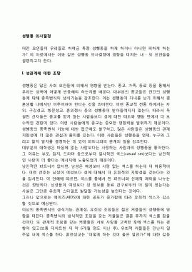 성행동 의사결정-1페이지
