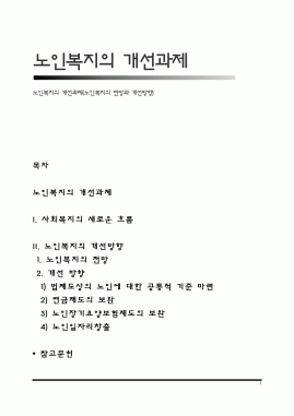 노인복지의 개선과제(노인복지의 전망과 개선방향)-1페이지