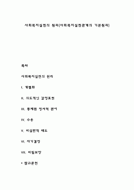 사회복지실천의 원리(사회복지실천관계의 기본원리)-1페이지
