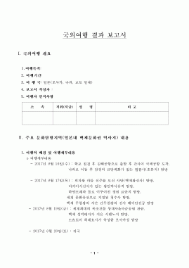국외여행결과보고서(일본내 백제문화탐방)-1페이지