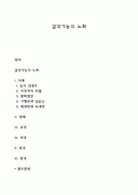 감각기능의 노화(감퇴)-1페이지