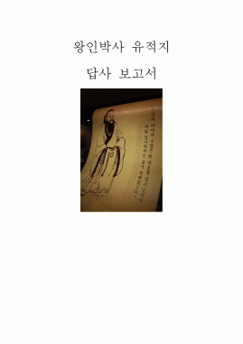 기행문 - 왕인박사 유적지 답사 보고서-1페이지
