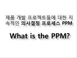 제품 개발 프로젝트들에 대한 지속적인 의사결정 프로세스PPM-1페이지