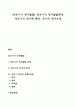 [영유아기 정서발달] 영유아의 정서발달과정 영유아의 정서적 특징 유아의 정서유형-1페이지