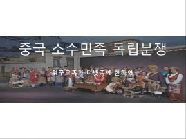 중국 소수민족 독립분쟁티베트족은티베트족 독립 분쟁위구르족은위구르족 독립분쟁-1페이지