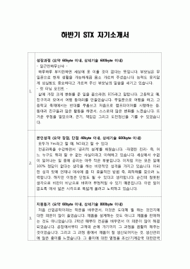 하반기 STX 자기소개서-1페이지