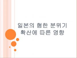 일본의 반한과 혐한 분위기 확산에 따른 영향.PPTX-1페이지