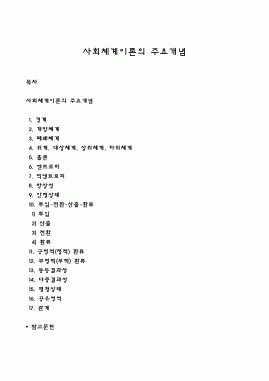 사회체계이론의 주요개념-1페이지