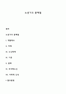노년기의 문제점-1페이지