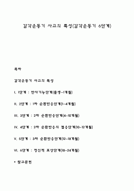 감각운동기 사고의 특성(감각운동기 6단계)-1페이지