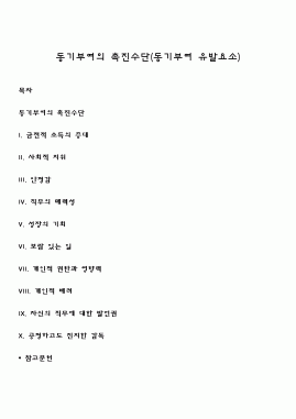 동기부여의 촉진수단(동기부여 유발요소)-1페이지