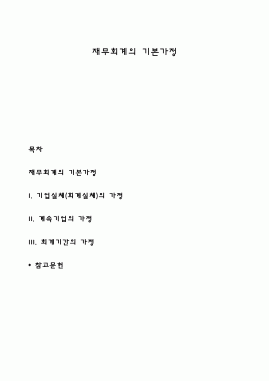 재무회계의 기본가정-1페이지