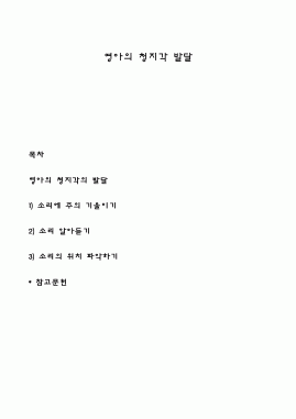 영아의 청지각 발달-1페이지