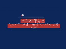 소비자행동론1인가구 트렌드1인 가구란코쿤족-1페이지