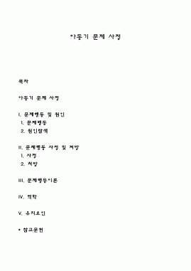 아동기 문제 사정-1페이지