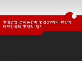 경제동반자 협정(TPP)TPP 개념TPP 추진과정TPP 참여국현황TPP 장단점중국시장 분석일본시장 분석멕시코시장 분석-1페이지