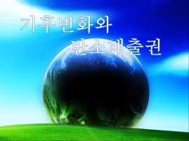 기후변화 탄소배출권탄소배출권의 정의탄소배출권 거래시장탄소배출권 시장-1페이지
