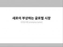 글로벌 시장이머징 마켓신흥시장인도시장 진출-1페이지