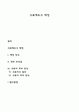 의료제도의 재정-1페이지