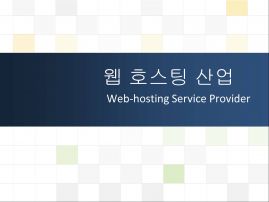 웹 호스팅 산업,웹 호스팅 산업의 정의,웹 호스팅 시장,웹 호스팅 서비스-1페이지