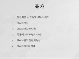 한국 패션산업,SPA 브랜드,SPA 브랜드,SPA 브랜드 사례,SPA 브랜드의 전략-1페이지