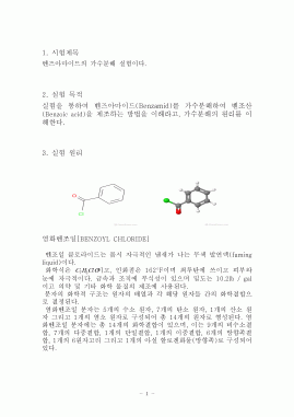 벤즈아마이드 가수분해 보고서-1페이지