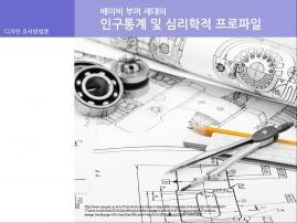 디자인조사방법 ) 인구 통계(demographic) 및 심리학적 프로파일(psychographic profile)을 조사-1페이지