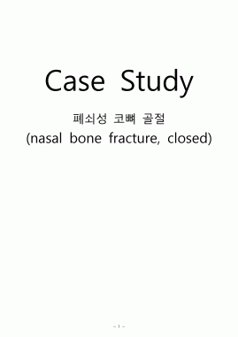 case study 코뼈 골절 수술-1페이지